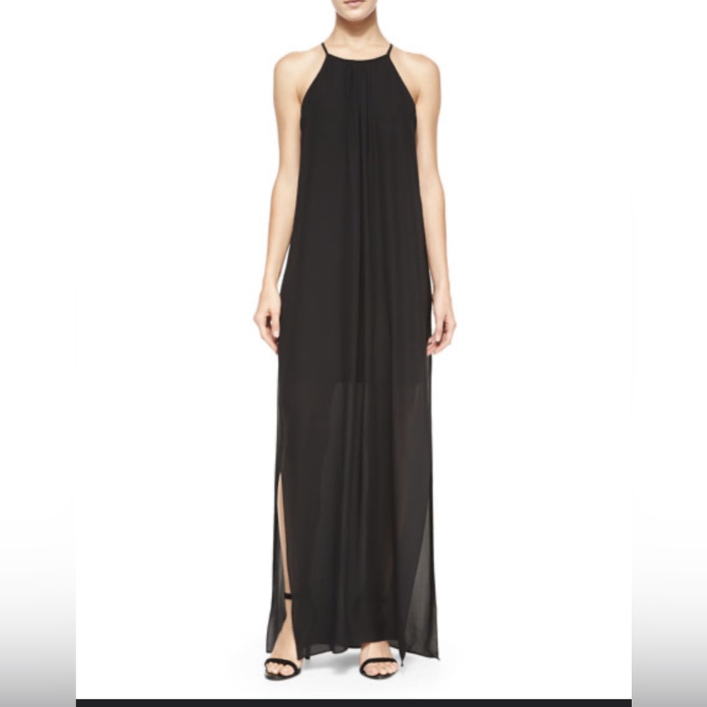 Elizabeth And James Adley Chiffon Maxi Dress, Black S… - Gem